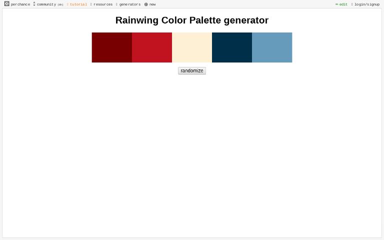 Rainwing Color Palette generator