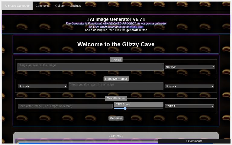 Welcome to the Glizzy Cave ― Perchance Generator