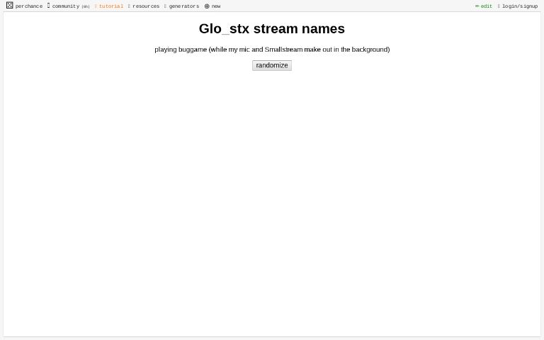 Glo_stx stream names ― Perchance Generator