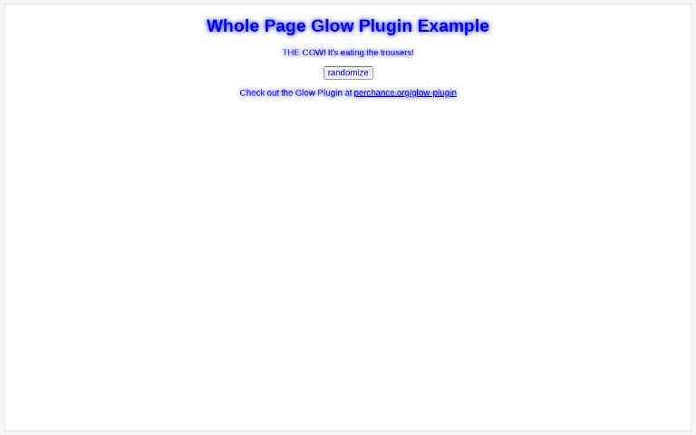 Whole Page Glow Plugin Example