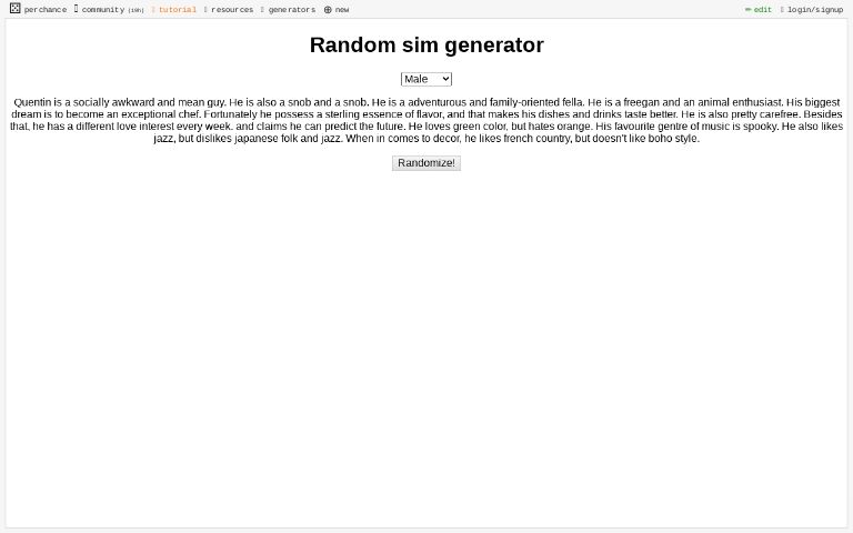 Random sim generator