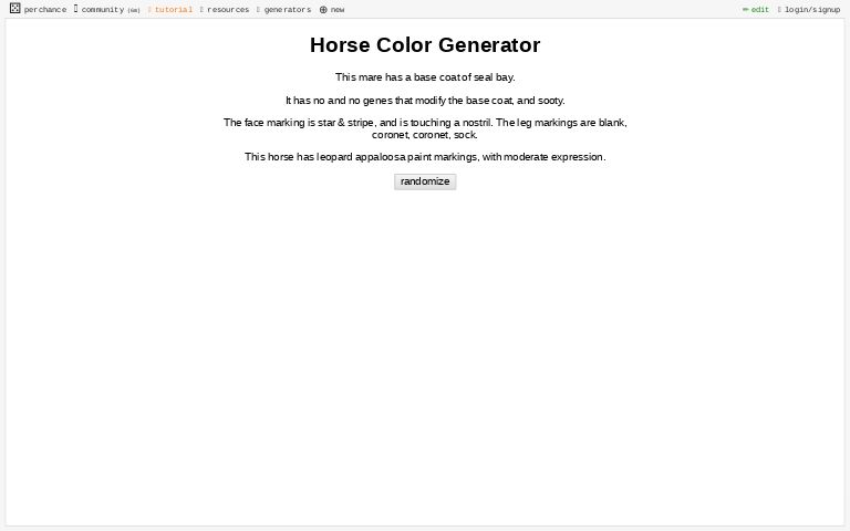Horse Color Generator