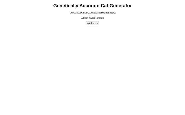 Genetically Accurate Cat Generator