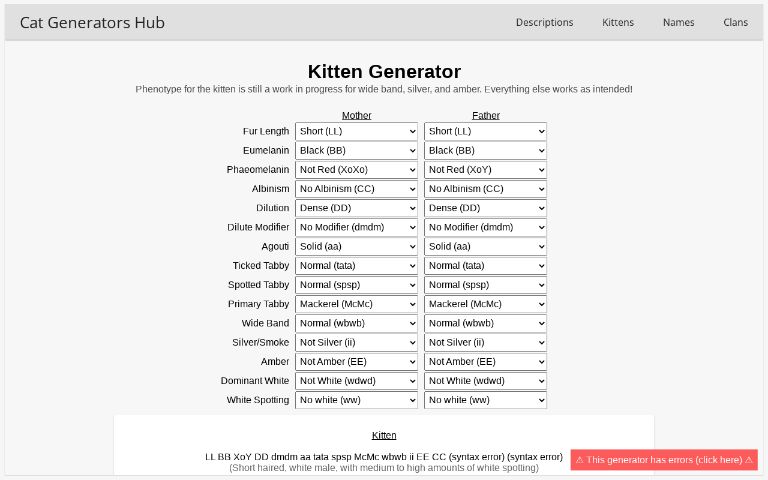 Kitten Generator