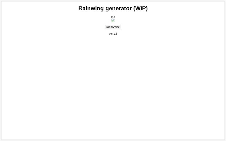 Rainwing generator (WIP)