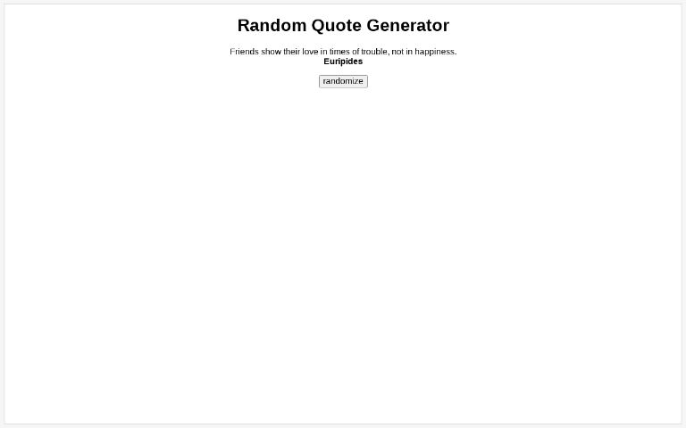 Random Quote Generator