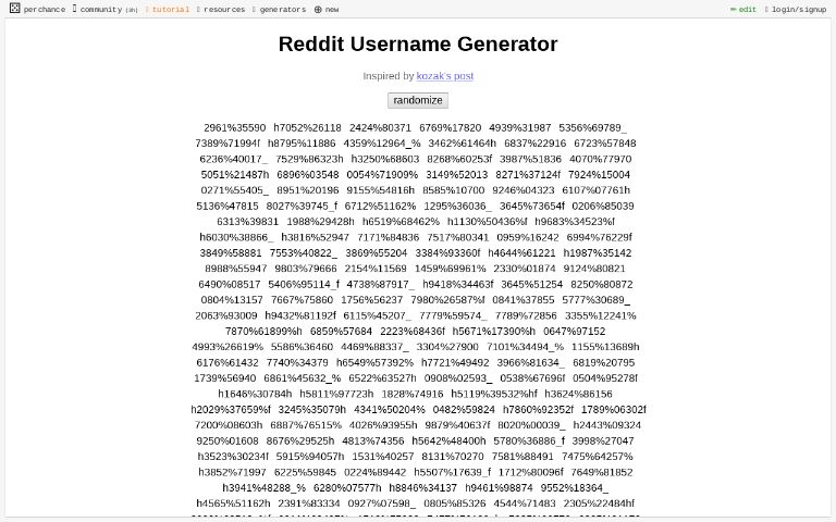 Reddit Username Generator