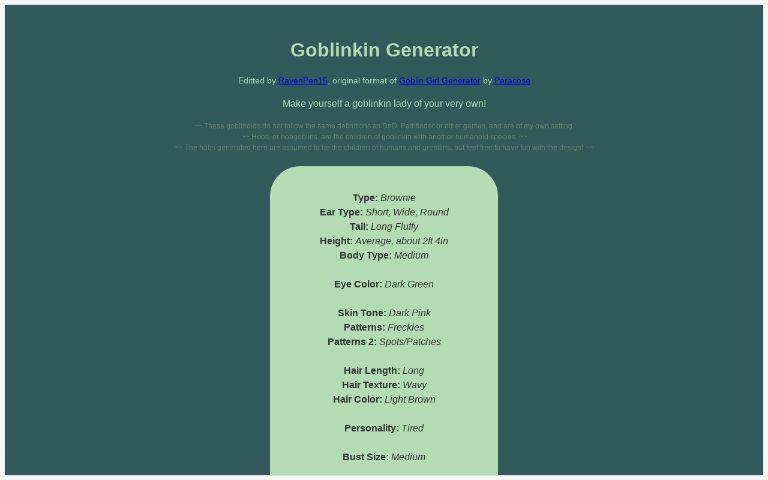 Goblinkin Generator