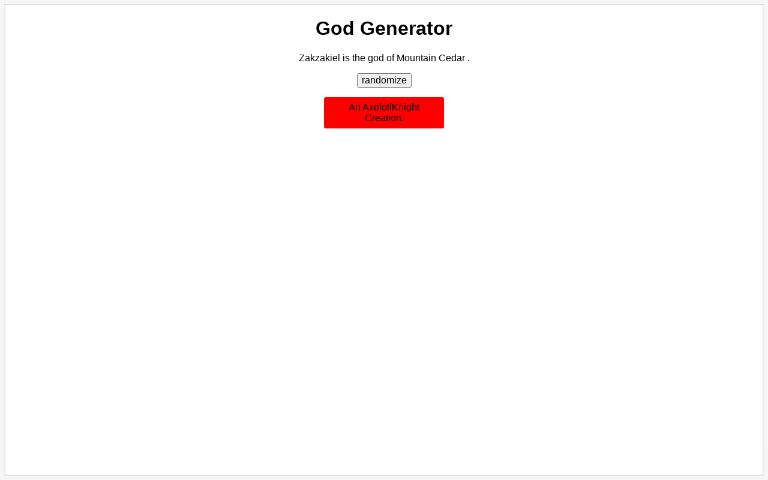 God Generator