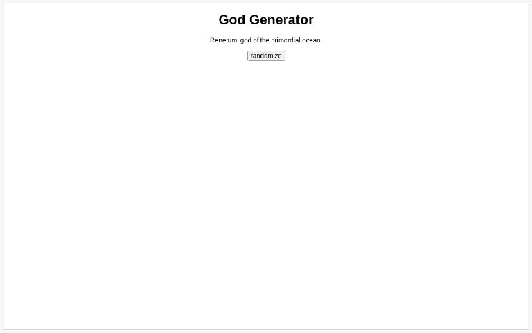 God Generator
