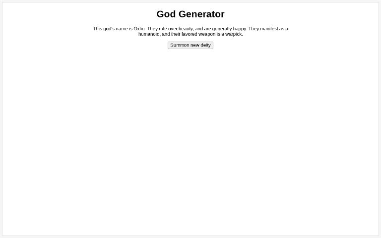 God Generator