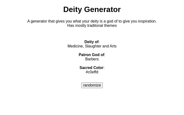 God of _ Generator