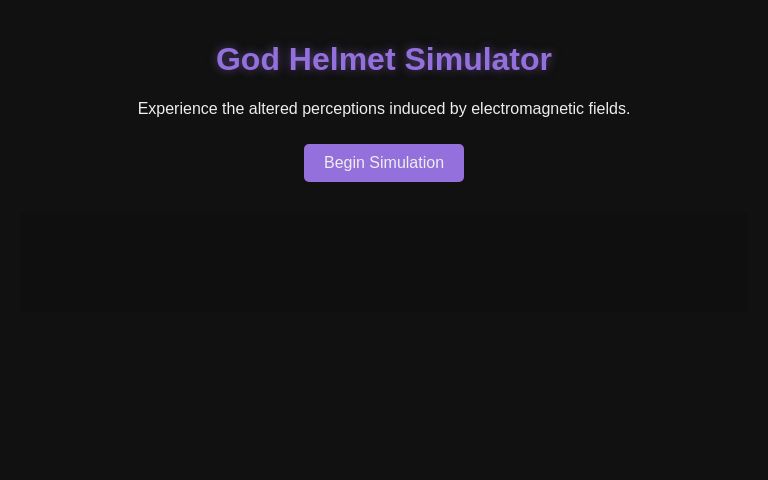 God Helmet Simulator ― Perchance Generator