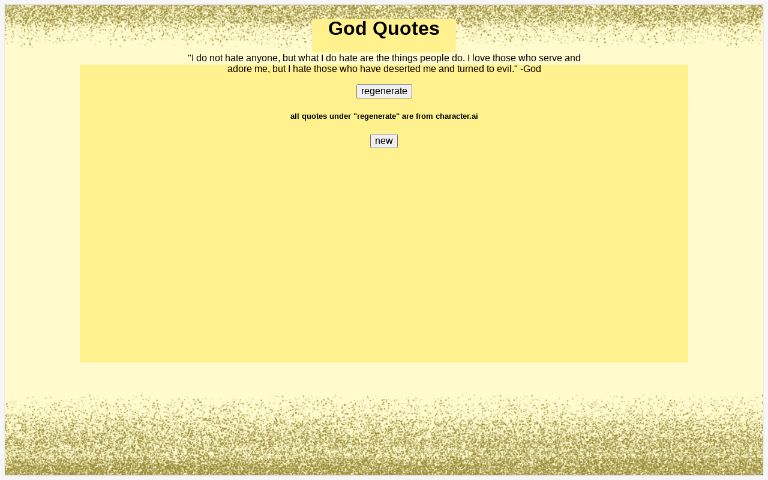 God Quotes ― Perchance Generator