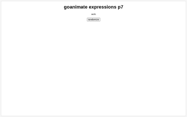 goanimate expressions p7 ― Perchance Generator