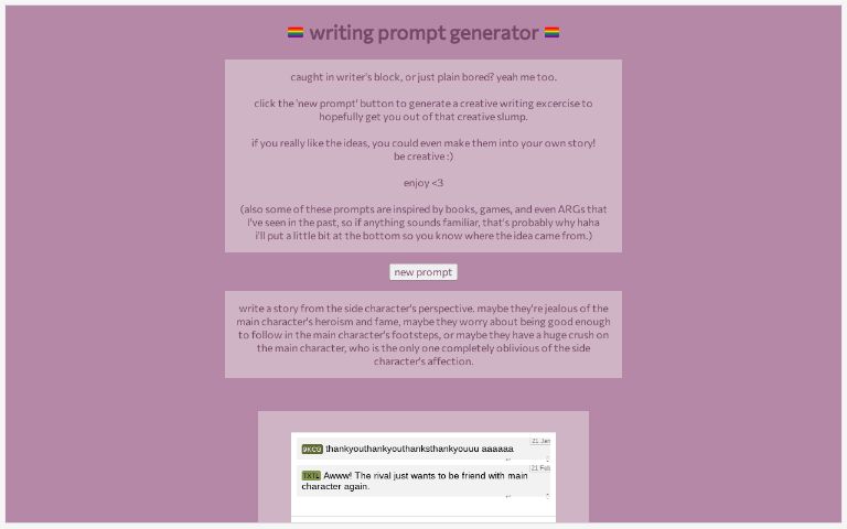 writing prompt generator