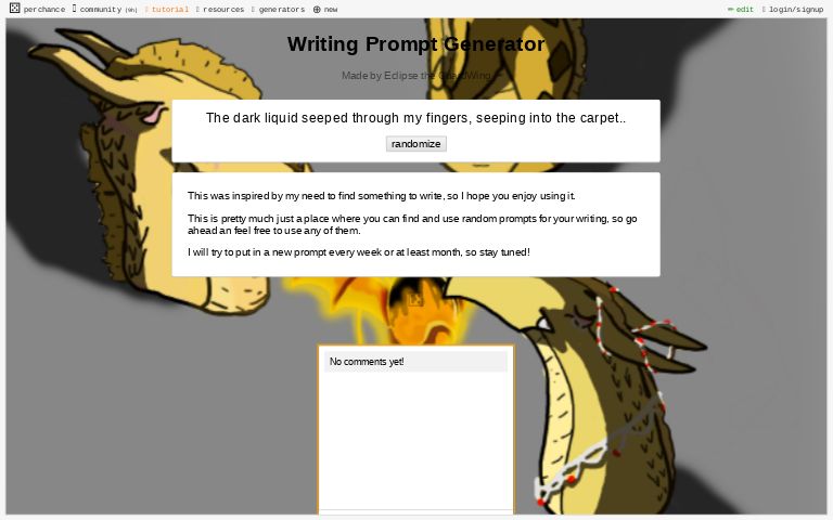 Writing Prompt Generator