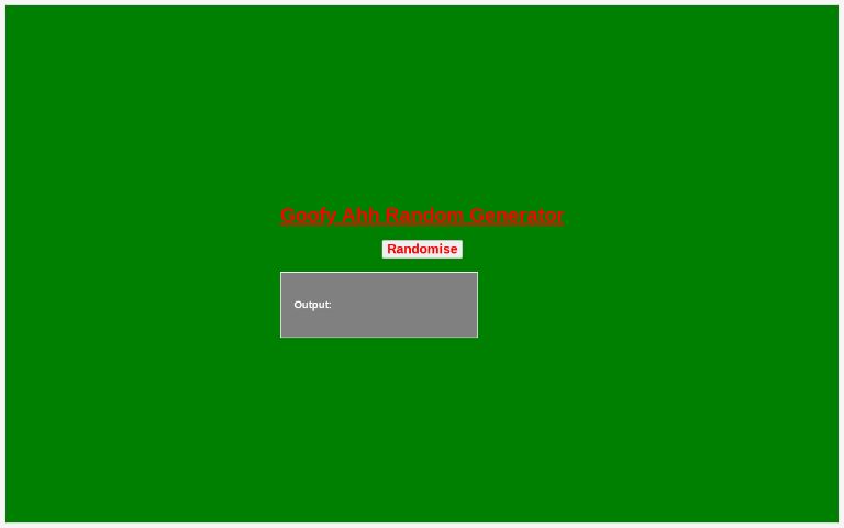 Goofy Ahh Random Generator