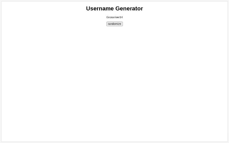 Username Generator