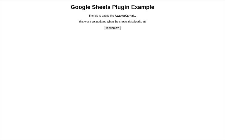 Google Sheets Plugin Example