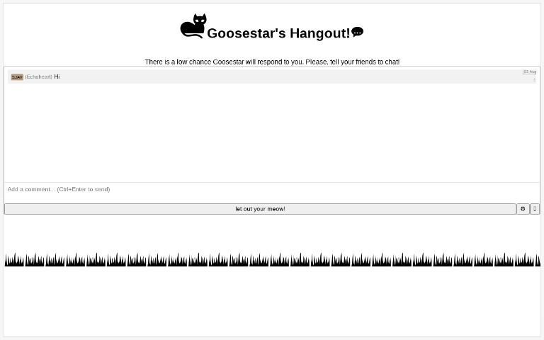 Goosestar's Hangout! ― Perchance Generator