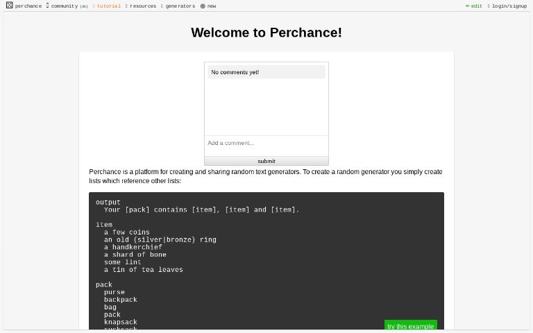 Create a Random Generator - Perchance.org