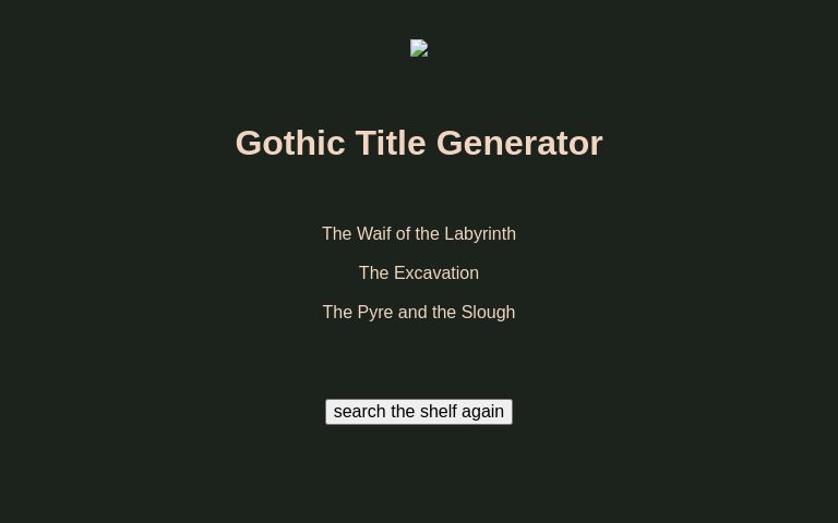 Gothic Title Generator