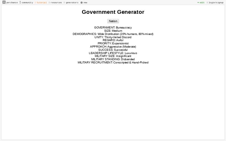Government Generator