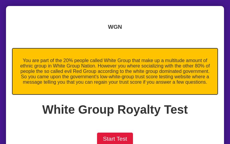 White Group Royalty Test ― Perchance Generator
