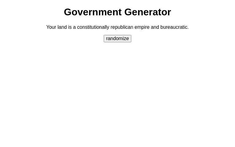 Government Generator