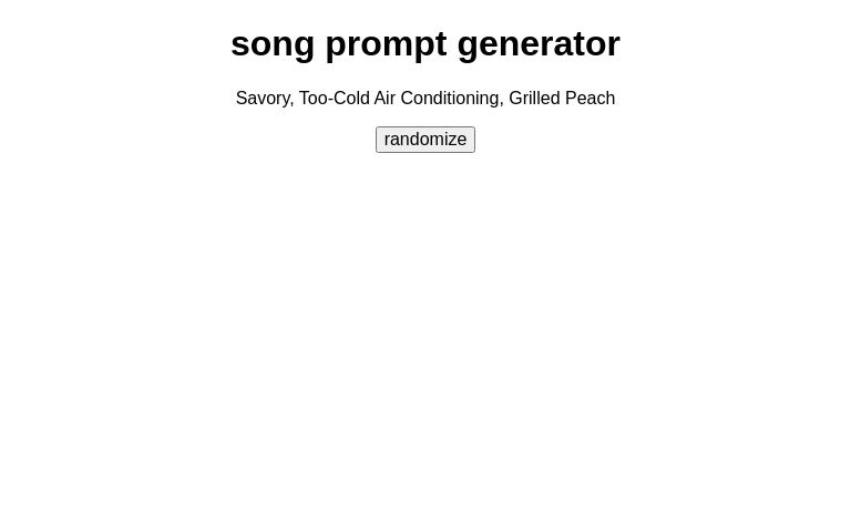 song prompt generator