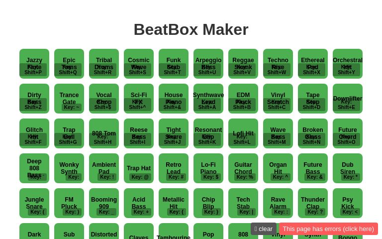 BeatBox Maker ― Perchance Generator
