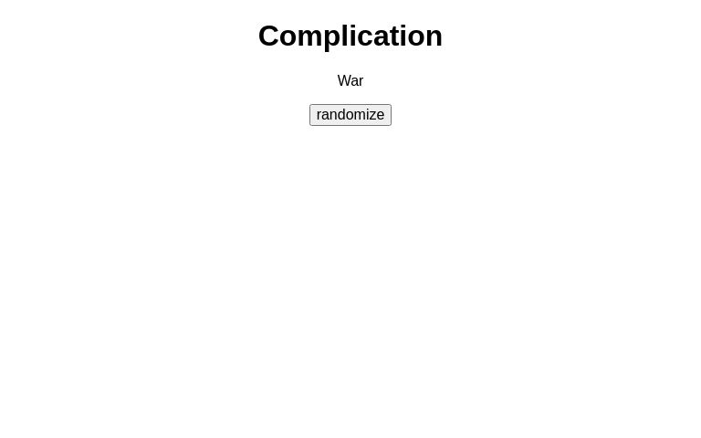 Complication ― Perchance Generator