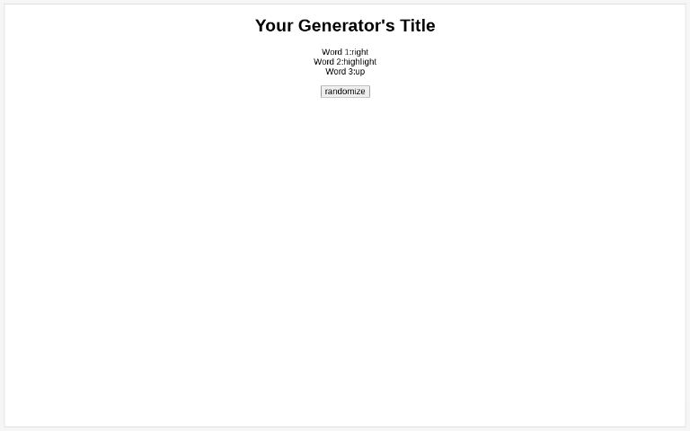 Rrnf7sljdw ― Perchance Generator