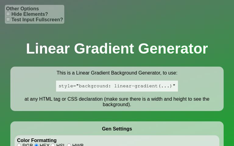 Linear Gradient Generator