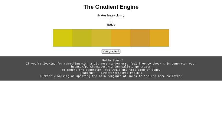 The Gradient Engine ― Perchance Generator
