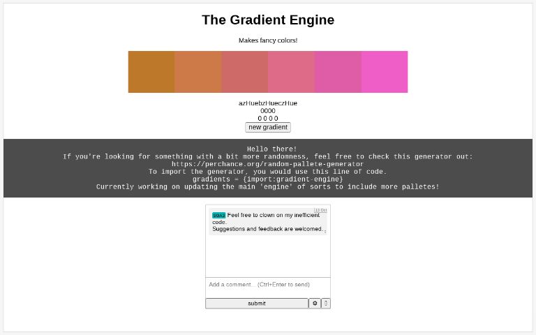 The Gradient Engine ― Perchance Generator