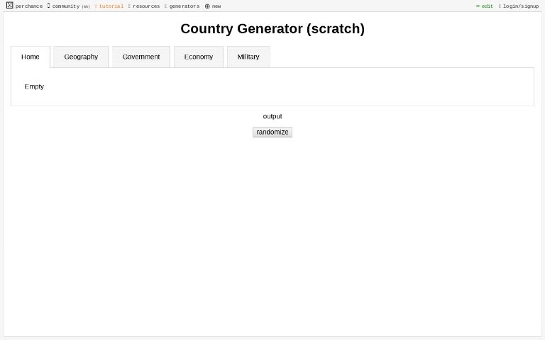 Country Generator (scratch)