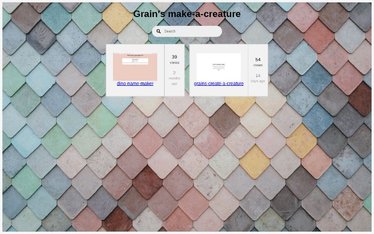 Grain's make-a-creature ― Perchance Generator