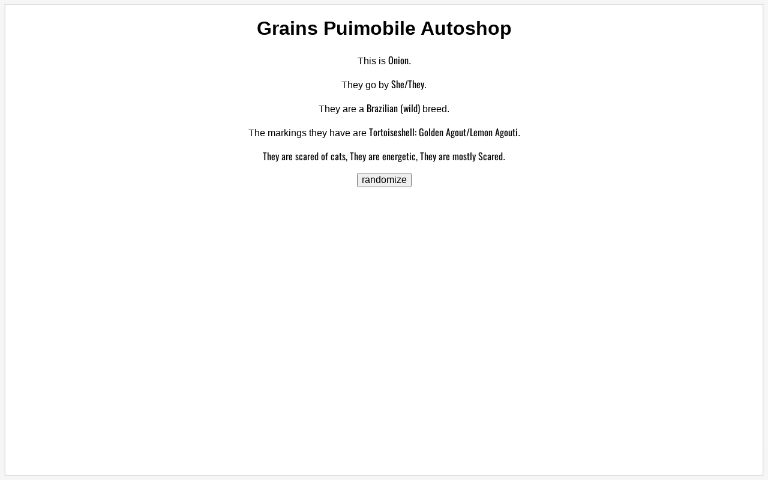 Grains Puimobile Autoshop ― Perchance Generator