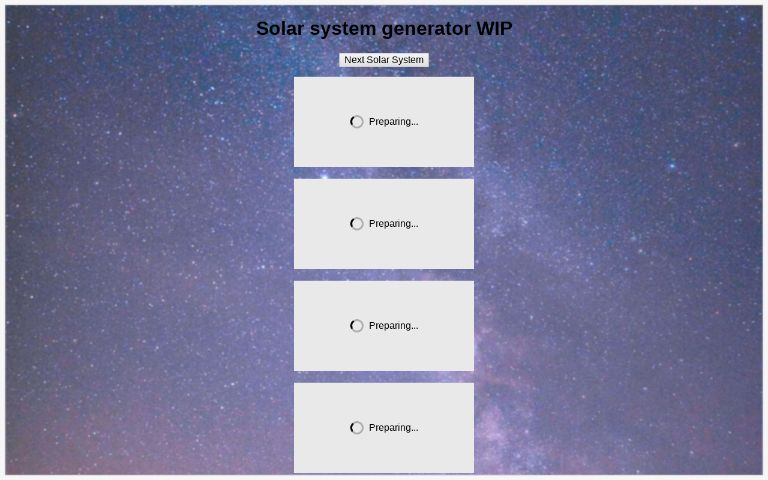 Solar system generator WIP