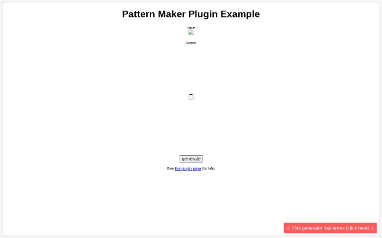 Pattern Maker Plugin Example