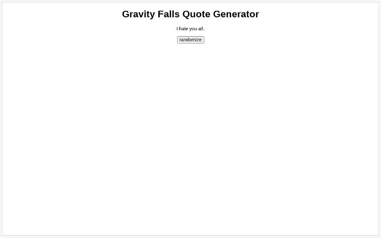Gravity Falls Quote Generator
