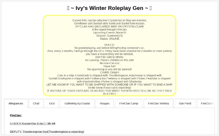 🍂 ~ Ivy's Winter Roleplay en ~ 🍂