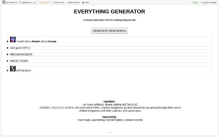 EVERYTHING GENERATOR ― Perchance
