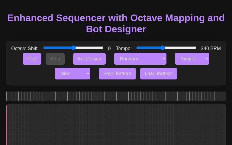 Enhanced Sequencer with Octave Mapping and Bot Designer ― Perchance ...
