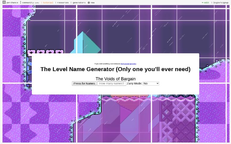 The Level Name Generator (Only one you'll ever need)