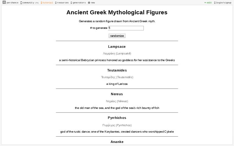 Ancient Greek Mythological Figures ― Perchance Generator