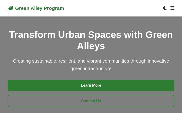 Transform Urban Spaces with Green Alleys ― Perchance Generator