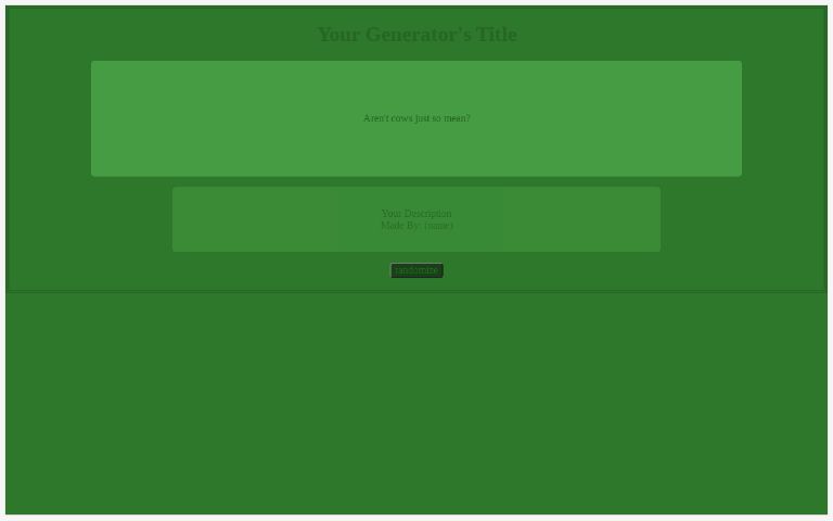 Green Template ― Perchance Generator